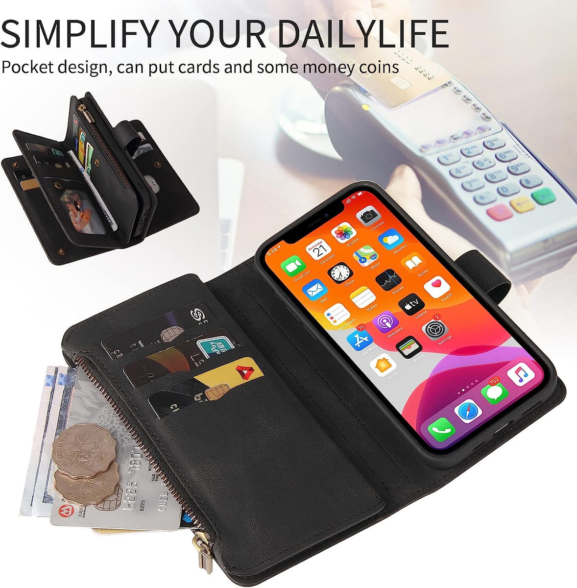 iPhone 15 Plus Case Executive Black Suede – Aimstech